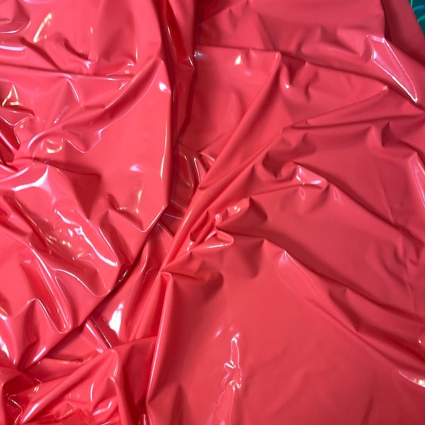 Stretch Pu Coated Pleather 4 WAYS NEON ORANGE 56" Crafts, Costumes ...