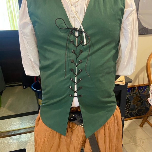 Renaissance Middle Class Dress Skirts Side Lacing Bodice Shirt SCA LARP ...