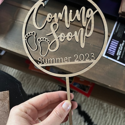 Coming Soon Cake Topper, Pregnancy Announcement Surprise, Baby ...