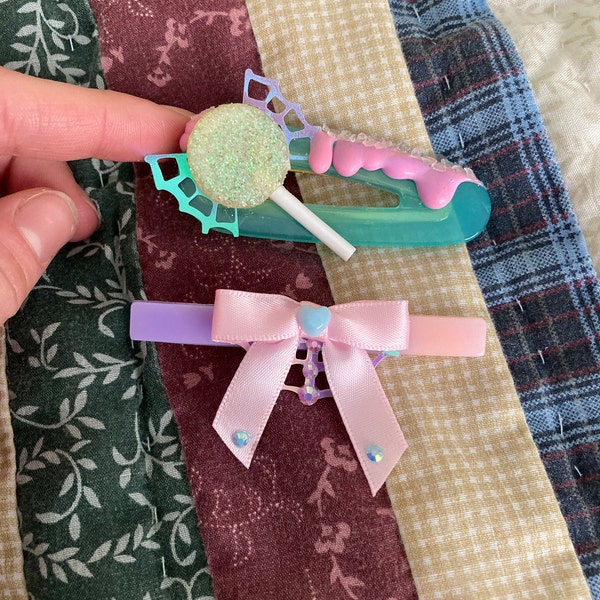 Kawaii Candy Hair Clips | Creepycute Pastel Barrettes | Mix & Match ...