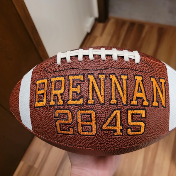 Personalized Embroidered Football • Keepsake Ball • Souvenir ...