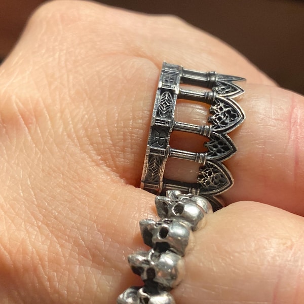 Sterling Silver Angry Wolf Signet Ring, Ring Wolf Head, Wolf Head Ring ...