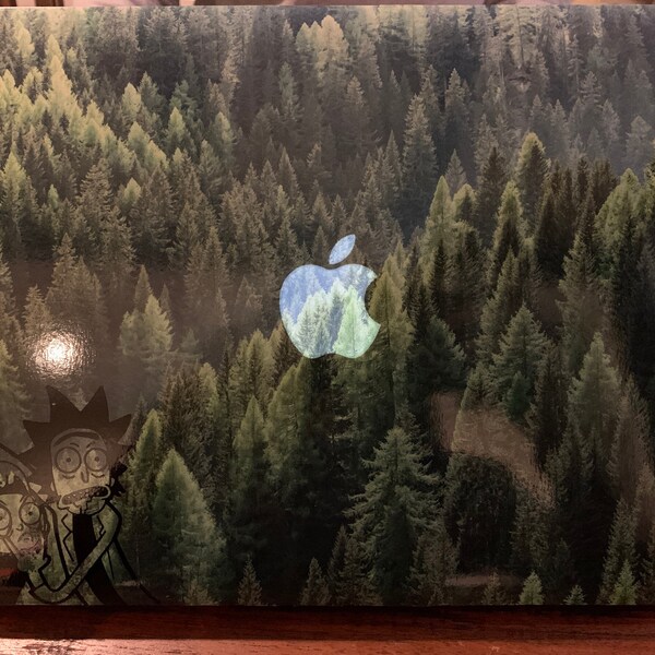 Misty Green Forest Mountain Tree Texture UNIVERSAL Laptop Skin, MacBook ...