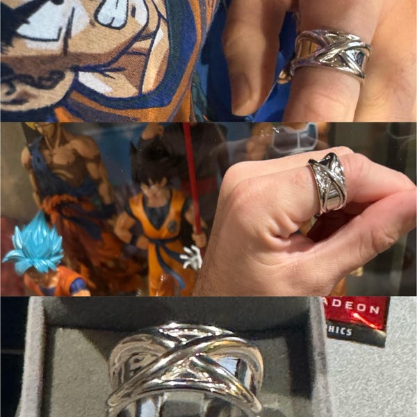 Dragonball Goku Sterling Silver Ring Anime Jewelry - Etsy