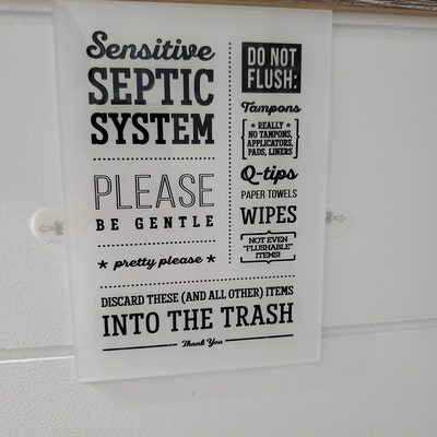 Sensitive Septic System Sign Ready to Ship or Print at Home Instantly ...