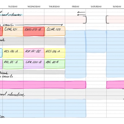 Simple Weekly Study Schedule Printable Set Weekly Revision Timetable ...