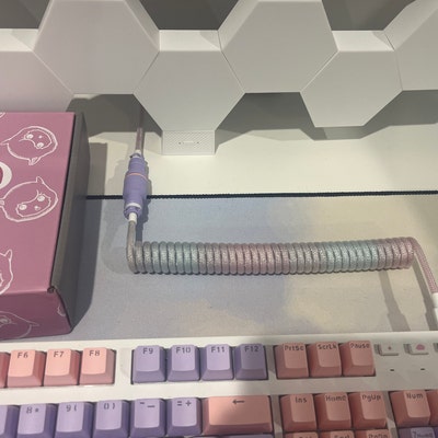 Custom Coiled Keyboard USB Cable With Aviator Connector GMK Dracula - Etsy