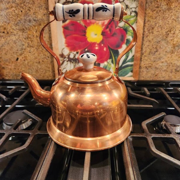 Teapot, Cottage Core Rose Ceramic Teapot, Vintage Teapot, Tea Party Red ...