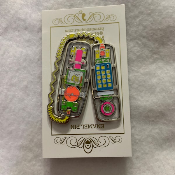 90s Clear Neon Phone Deluxe Enamel Pin V2.0 - 90s Nostalgia - Nineties ...