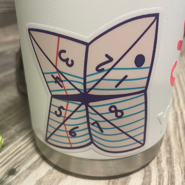 90s Cootie Catcher Sticker: Fortune Teller Game - Etsy