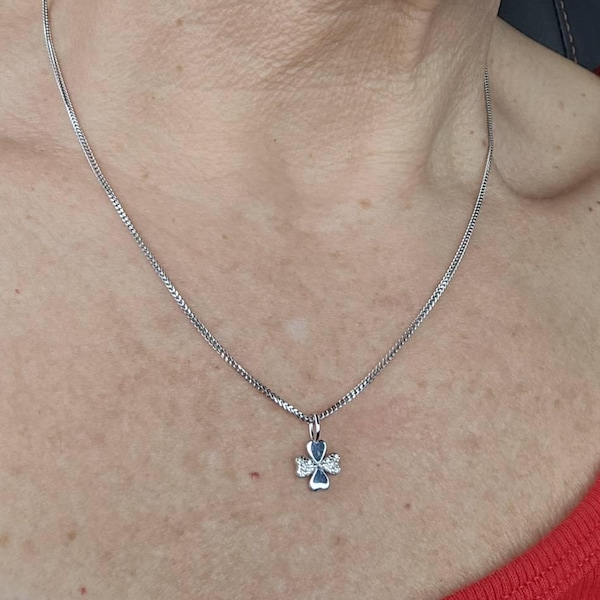 14K Solid Gold Infinity Cross Necklace: Dainty Religious Jewelry - Etsy