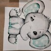 Watercolor Elephant Boy Clip Art Baby Blue Elephant Mint - Etsy