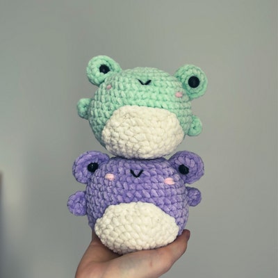 3in1 Crochet Pattern Chubby Squishy Frogs, Strawberry Frog, Sky Frog - Etsy