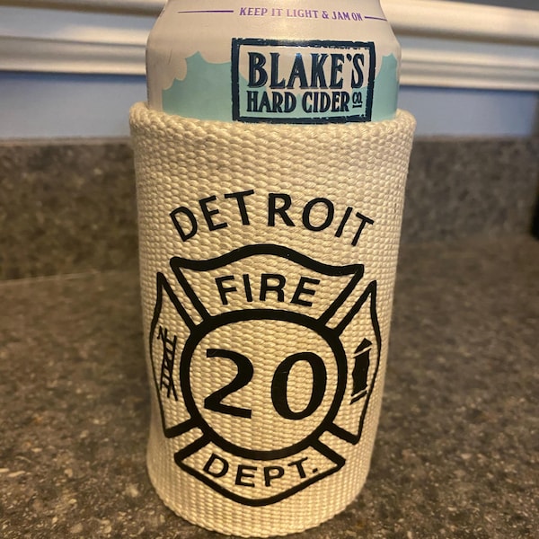 Firefighter, Firefighter Gift, Groomsman Gift, Can Cooler, Firehose ...