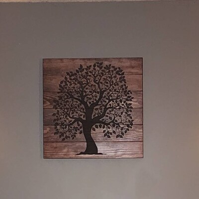 Tree of Life Wooden Sign, Tree Wall Hanging, Laser Engraved Wooden Sign ...