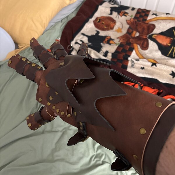 Ren Faire Arm Guard, Leather Gloves Steampunk Armguards, Gothic ...