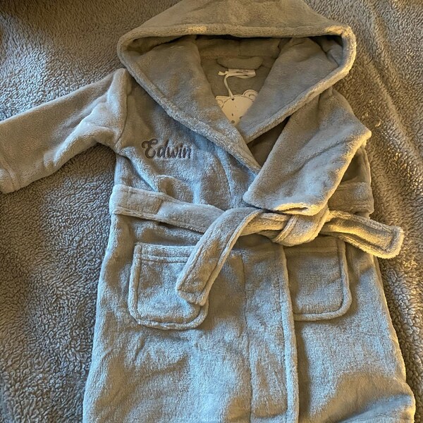 Personalised Baby Robe, Baby Gift, Baby Dressing Gown, Newborn Gift ...