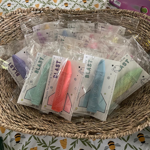 Space Chalk Rocket Printable | Kids Space Party Favor | Space Theme ...