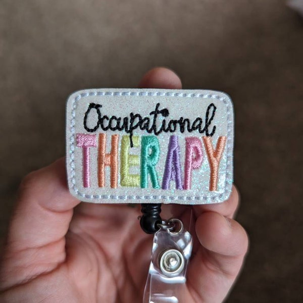 Occupational Therapy Badge Reel, OT Badge Clip, Therapy Assistant Name ...