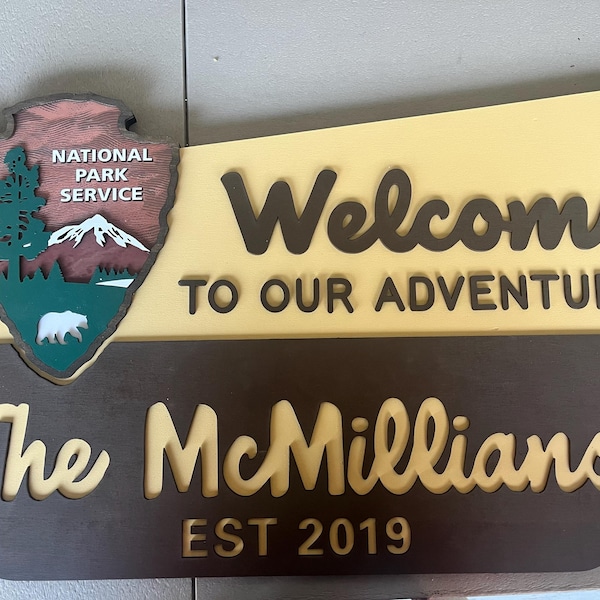 National Park Service Welcome Sign, Custom National Park Sign, National ...