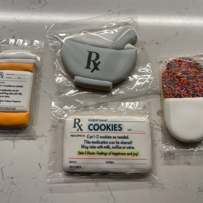 Pharmacy Decorated Sugar Cookies, 1 Dozen Cookies, Pharmacist ...