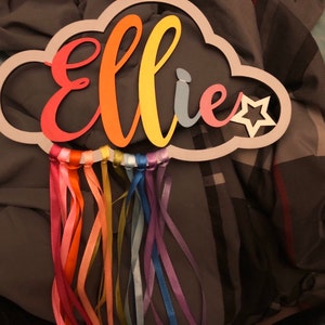 Personalised Rainbow Name Cloud door Sign Bedroom Nursery Sign - Etsy