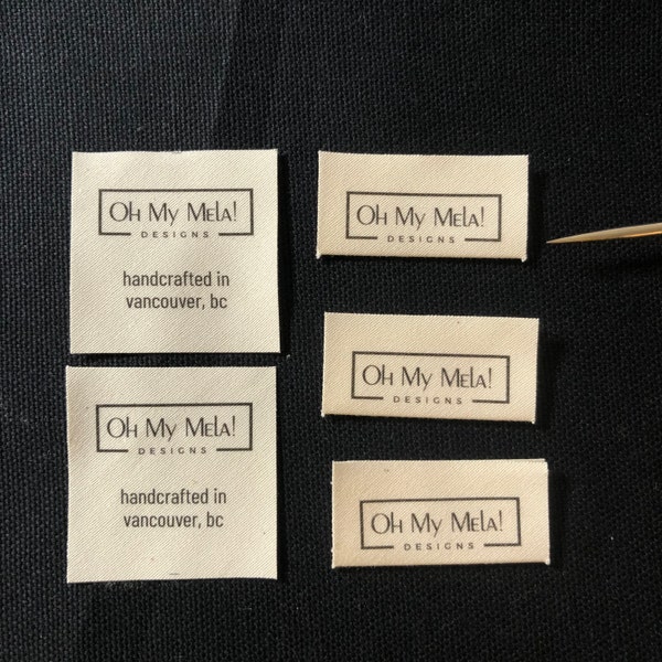 Fold Over Labels - Custom Clothing Labels for Handmade Items on Organic ...