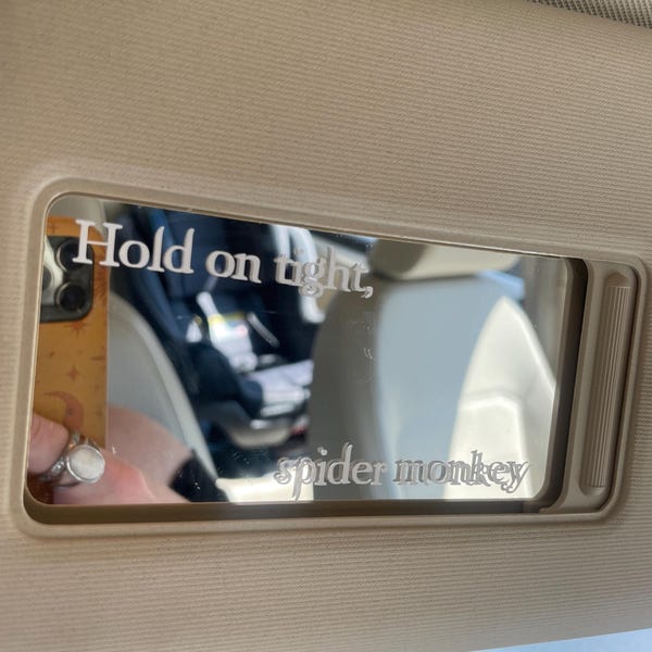 Hold on Tight, Spider Monkey - Twilight Visor Mirror Vinyl Decal - Etsy