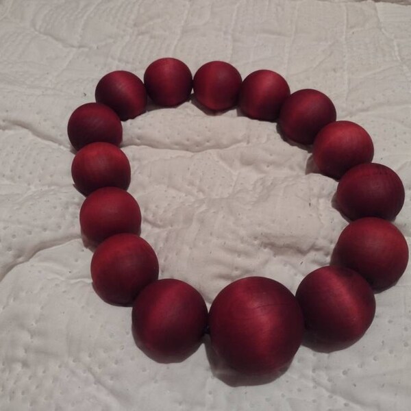 50MM AKUMA Style Black Wooden Monk Beads.16in Short Style. Engraving ...