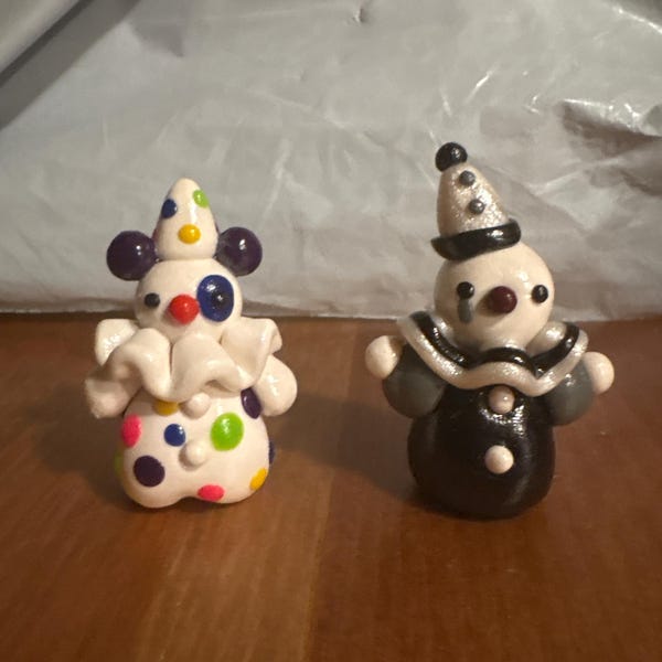 Rainbow Mini Clown Handmade Figurine - Etsy