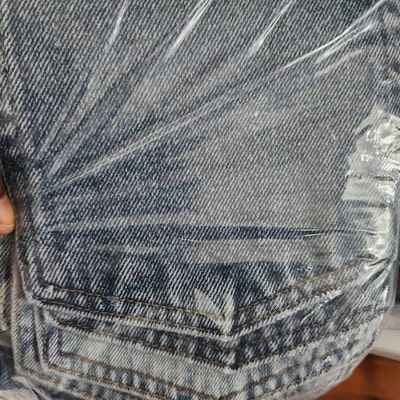 Salvaged Blue Jean Denim Back Leather Tags - Etsy