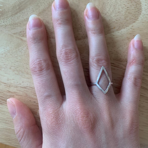 Split Bars Modern Minimalist Silver Ring - Etsy