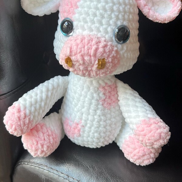 Moo the Strawberry Cow Crochet Pattern, Cow Plush Pattern, Bull ...