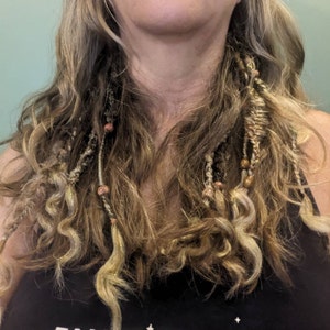 Ombre 4 Clip Set, Rainbow Fae Braids, Dreadlocks, Hair Wraps, Synthetic ...