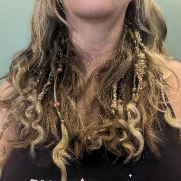 Forest Fae Braids, Clip in Dreads, Fishtail Braids, Synthetic Dreads ...
