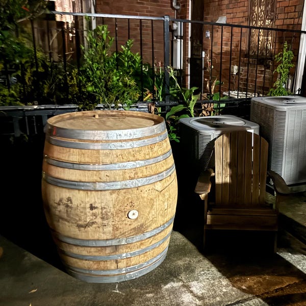 500L / 132 Gal. Puncheon Oak Wine Barrel, Storage Barrel, Shower Base ...