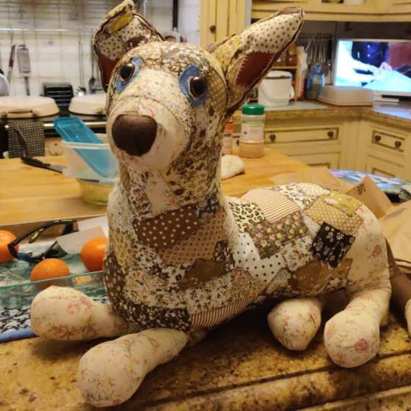Digby Scrappy Dog PDF Pattern and Instructions With Youtube Video - Etsy