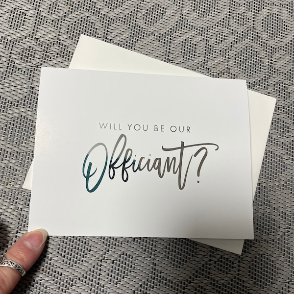 Will You Be Our Officiant Card - Real Foil Personalized Officiant ...
