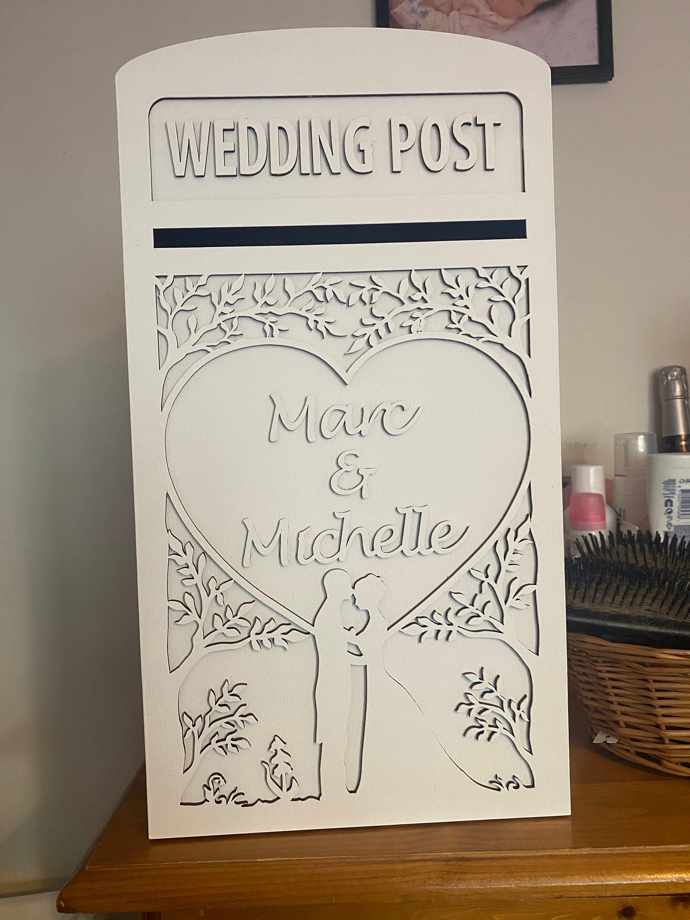 Personalised Lockable Wedding Card Post Box 'woodland | Etsy UK