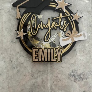 Custom Graduation Shaker Cake Topper, Graduation Cake Topper ...