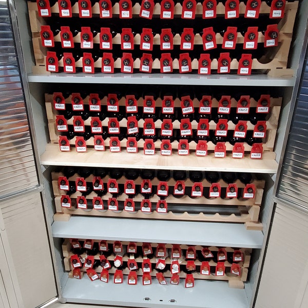 12X Beech Modular Wine Rack Beech Wood 48-144 Bottle Capacity Storage ...