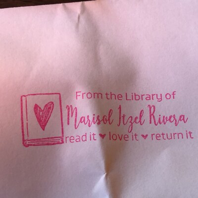 Customized Librarian Stamp, From the Library of Script Stamps, Self ...