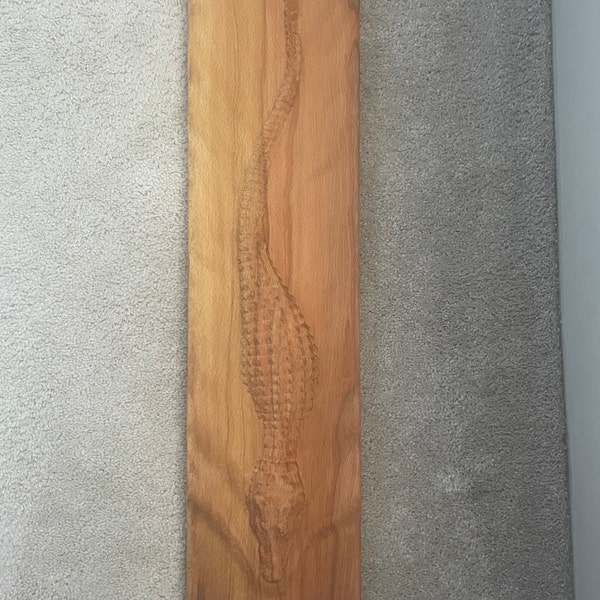 Large Size Crocodile Wood Sculpture Wall Hanging Wooden Wall Art ...