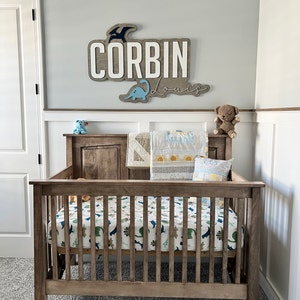 Custom Wood Name Sign for Nursery Girl Boy Over Crib Sign - Etsy