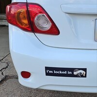 Student Driver Sad Hamster Car Bumper Sticker Crying Funny Cute Pink ...