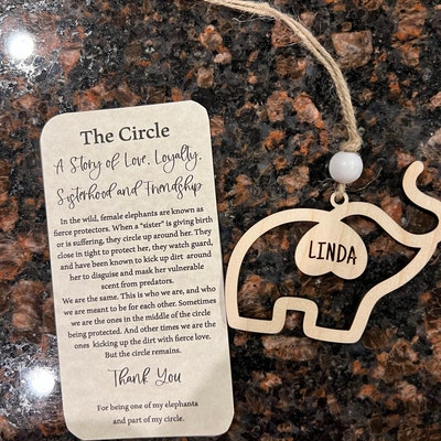 Sisterhood Elephant Ornament for Friends Mom Tribe Gift With Story of ...