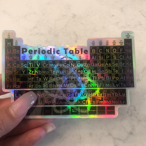 Holographic Periodic Table of the Elements Sticker - Etsy