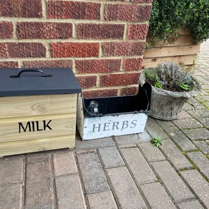 Wall Mounted Wood Milk Box. Porch Milk Storage Box. Milk - Etsy