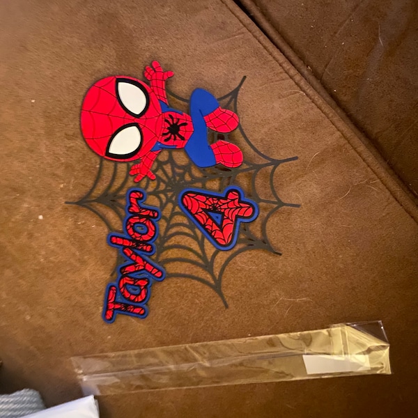 Spin Spidey Inspired Cake Topper, Print at Home, DIY, Last Minute ...