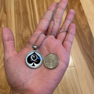 Queen of Spades Elastic Choker or Pendant Necklace. QOS. - Etsy